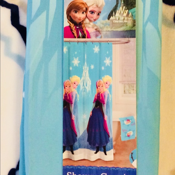Disney | Accents | Disney Frozen Shower Curtain New Blue Elsa Anna ...